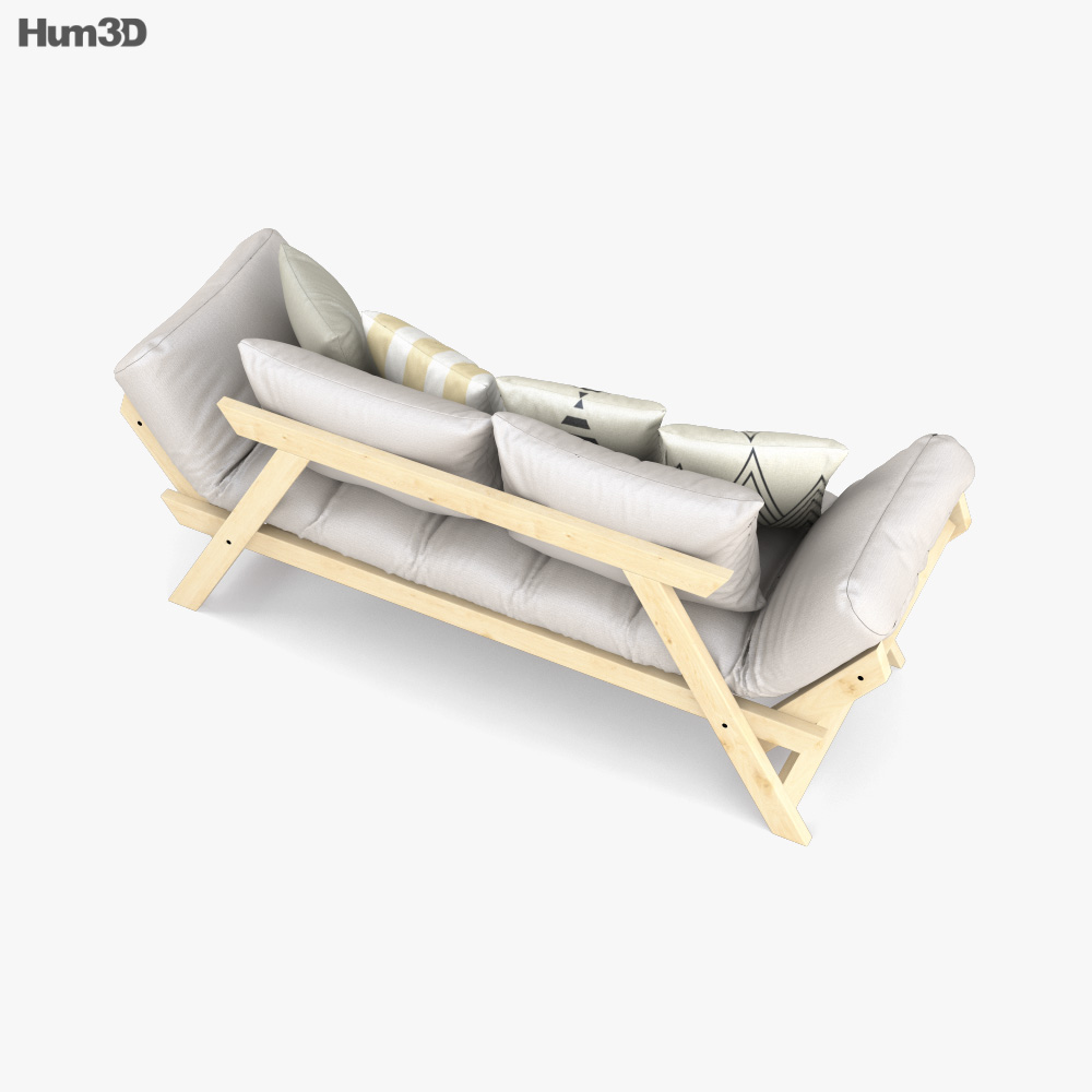 Alula Futon Sofa 3D model - Download in MAX, OBJ, FBX, C4D