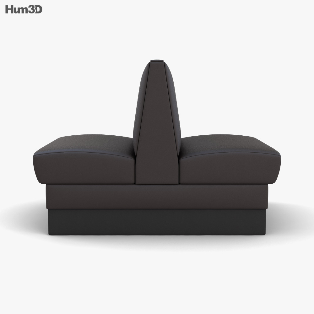 Double Booth Restaurant Seating 3D model - Download in MAX, OBJ, FBX, C4D