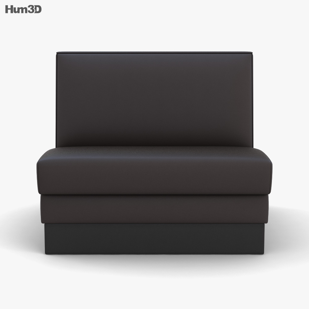 Double Booth Restaurant Seating 3D model - Download in MAX, OBJ, FBX, C4D