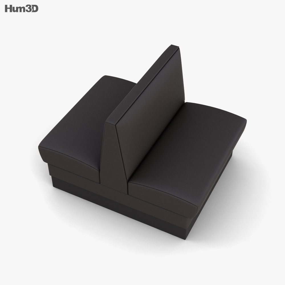 Double Booth Restaurant Seating 3D model - Download in MAX, OBJ, FBX, C4D