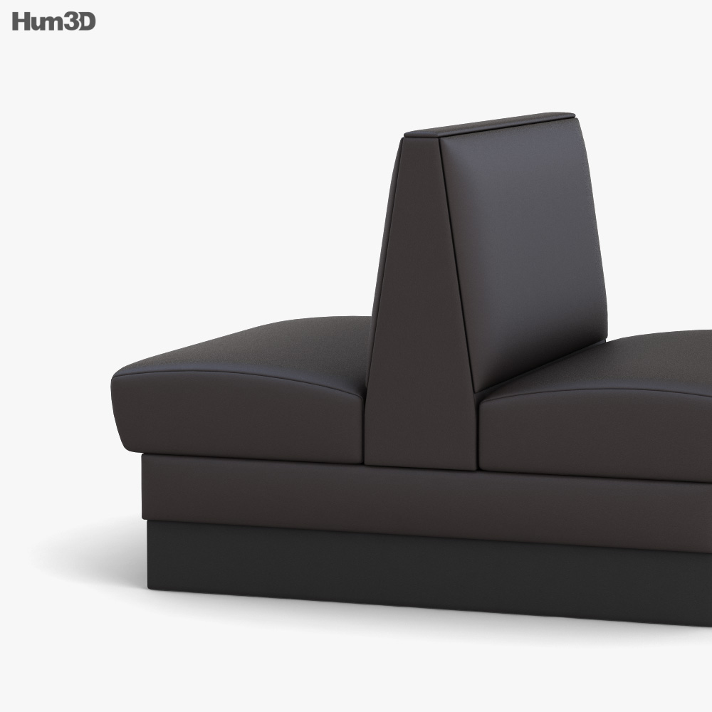 Double Booth Restaurant Seating 3D model - Download in MAX, OBJ, FBX, C4D