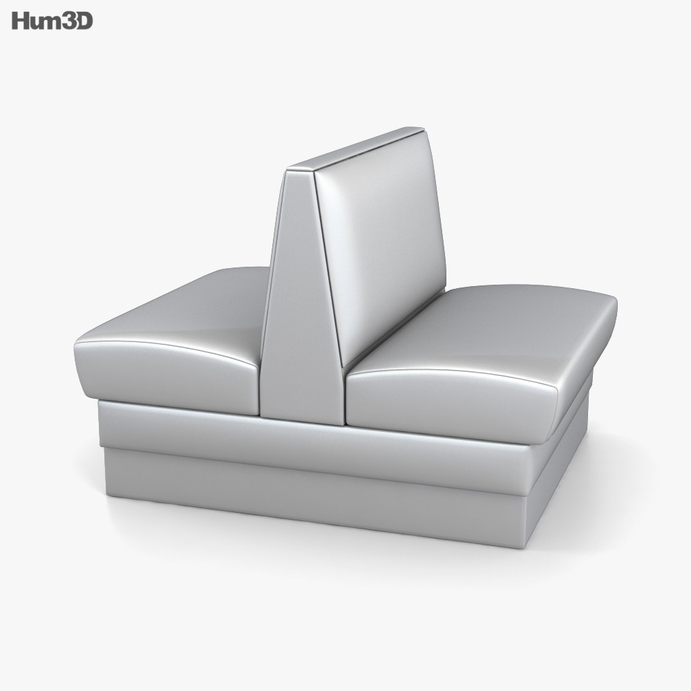 Double Booth Restaurant Seating 3D model - Download in MAX, OBJ, FBX, C4D