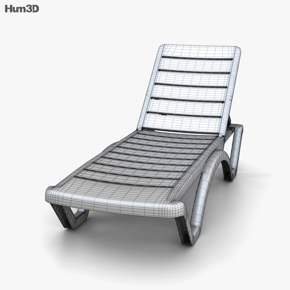 Pool Lounge chair 3D model - Download in MAX, OBJ, FBX, C4D