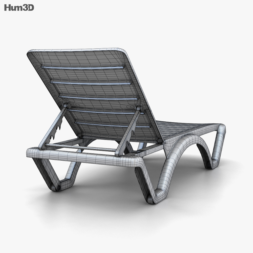 Pool Lounge chair 3D model - Download in MAX, OBJ, FBX, C4D