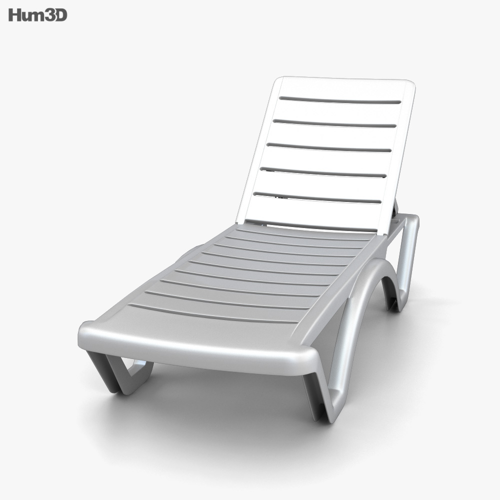 Pool Lounge chair 3D model - Download in MAX, OBJ, FBX, C4D