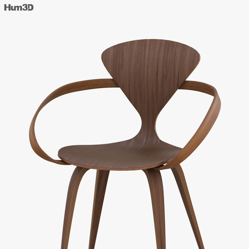 Norman Cherner Armchair 3D model - Download in MAX, OBJ, FBX, C4D