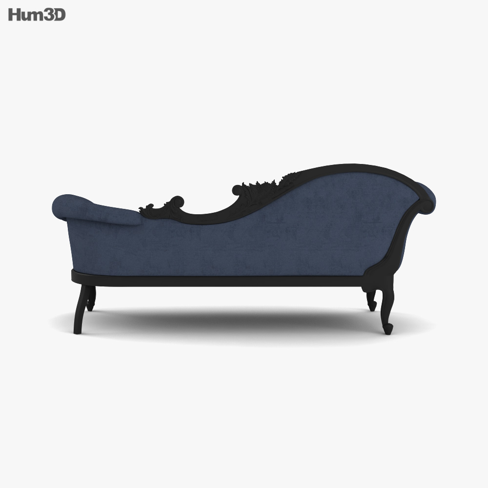 Baroque Queen Chaise 3D model - Download in MAX, OBJ, FBX, C4D