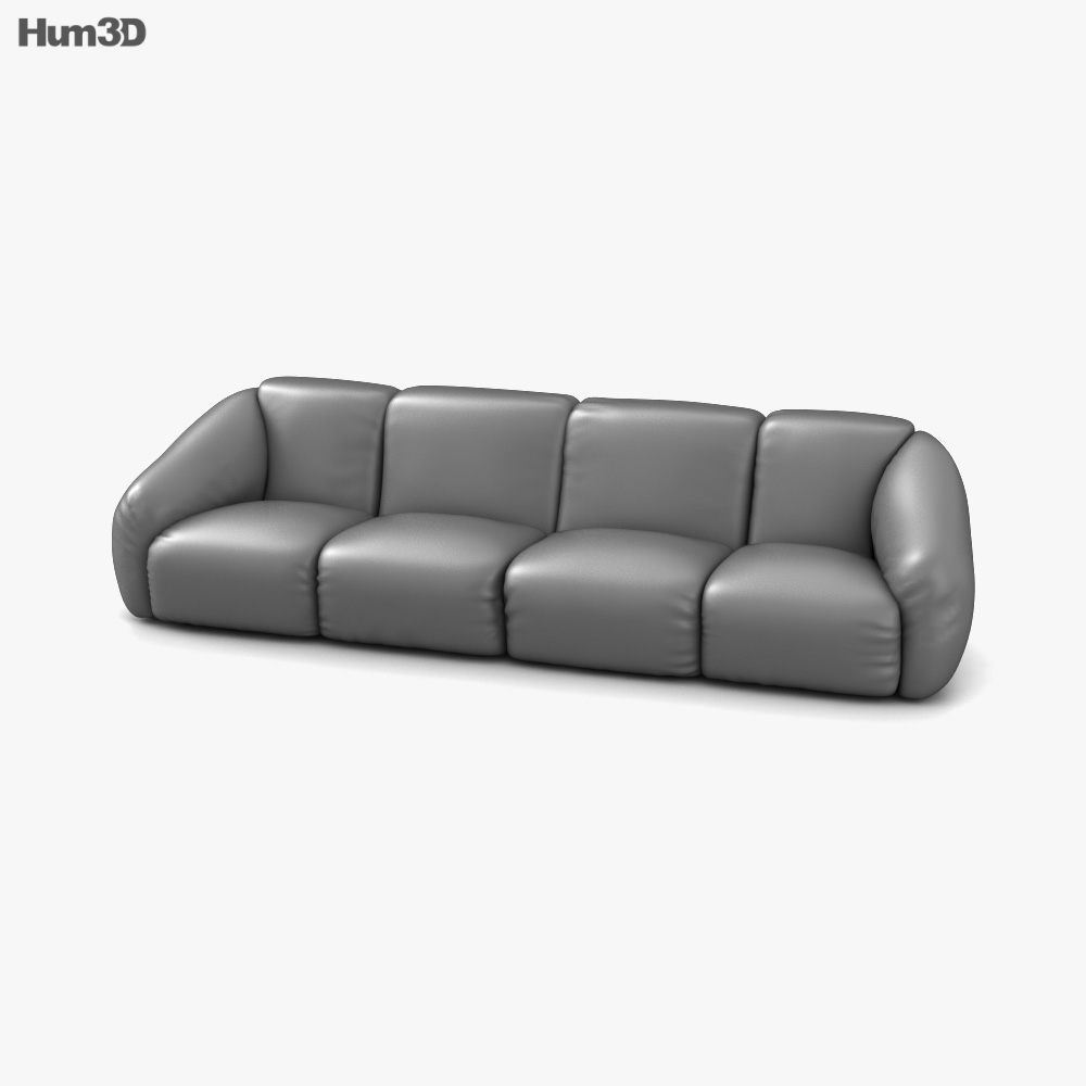 Philippe Malouin Puffer Sofa 3D model - Download in MAX, OBJ, FBX, C4D