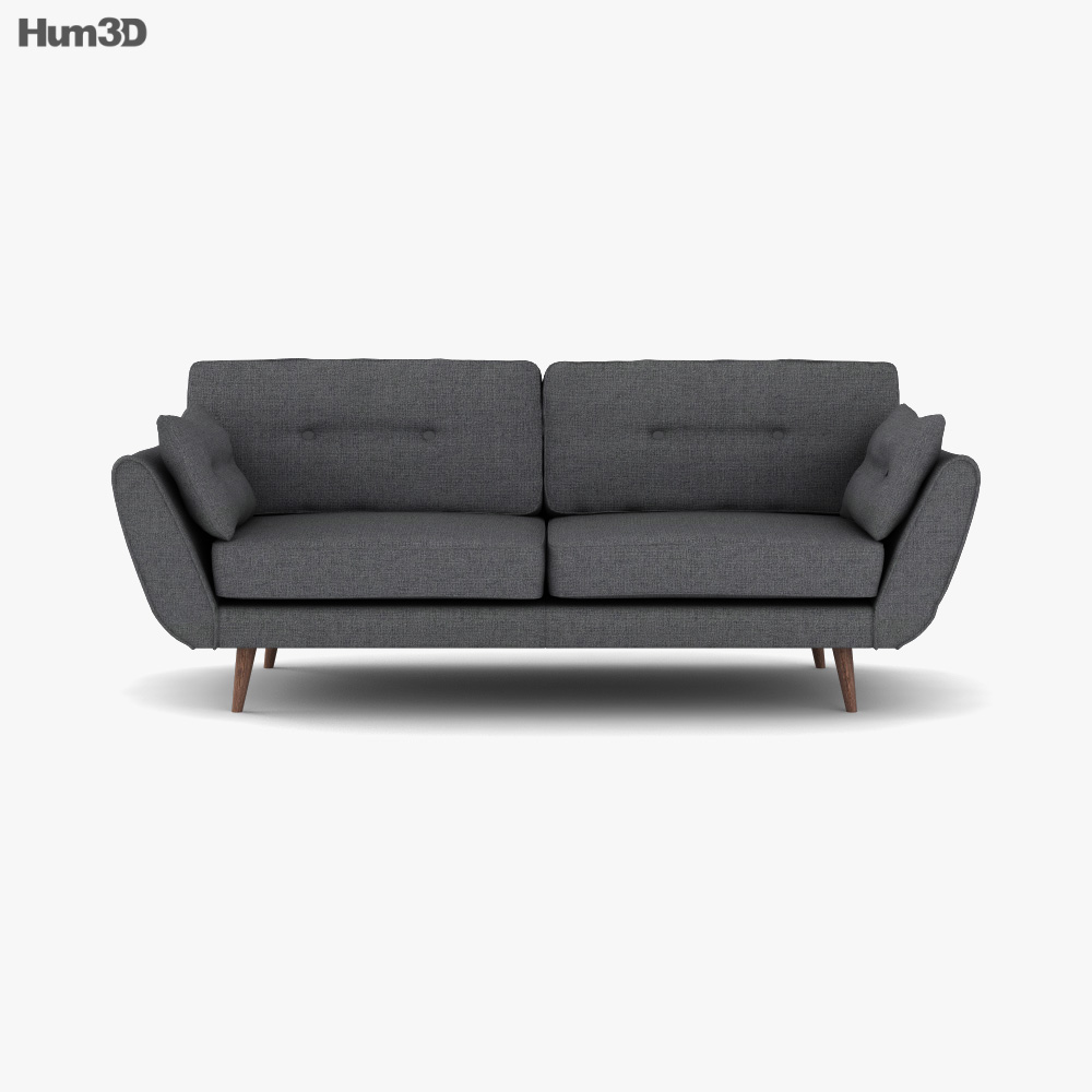 French Connection Sofa 3D model - Download in MAX, OBJ, FBX, C4D