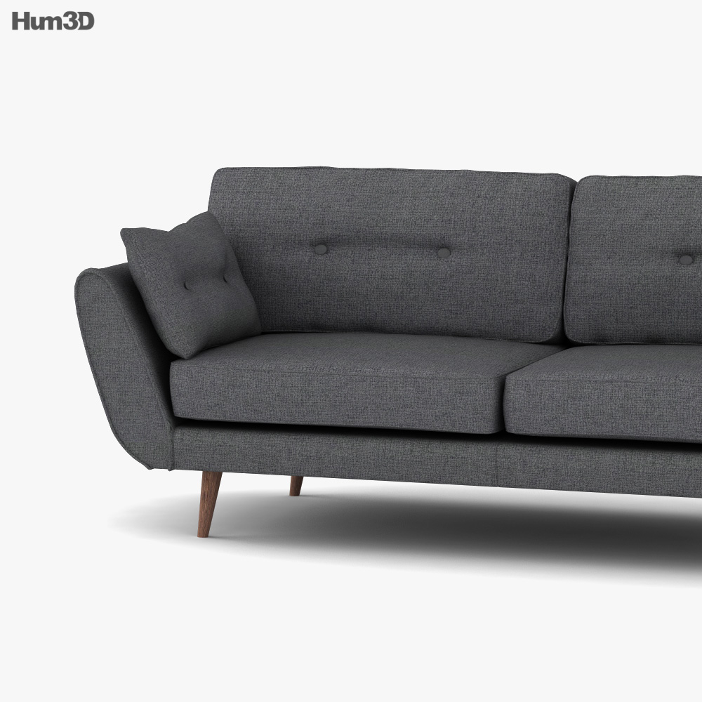 French Connection Sofa 3D model - Download in MAX, OBJ, FBX, C4D