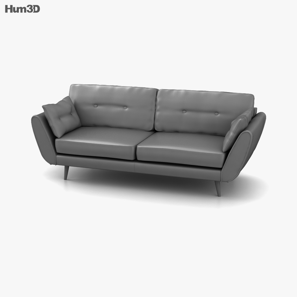French Connection Sofa 3D model - Download in MAX, OBJ, FBX, C4D
