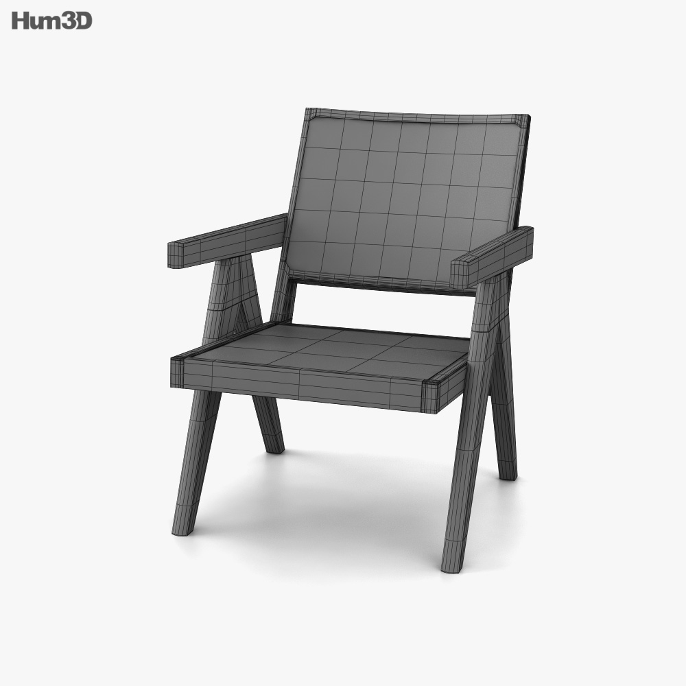 Pierre Jeanneret Easy Armchair 3D model - Download in MAX, OBJ, FBX, C4D