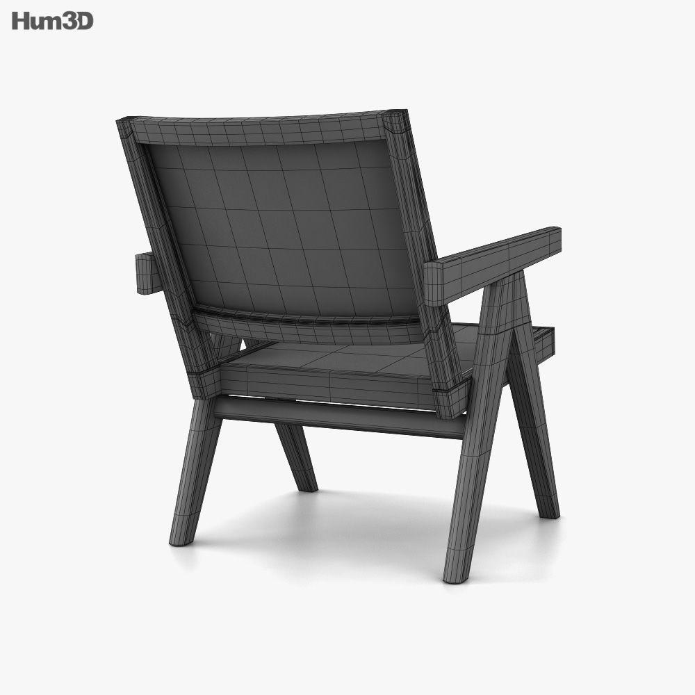 Pierre Jeanneret Easy Armchair 3D model - Download in MAX, OBJ, FBX, C4D