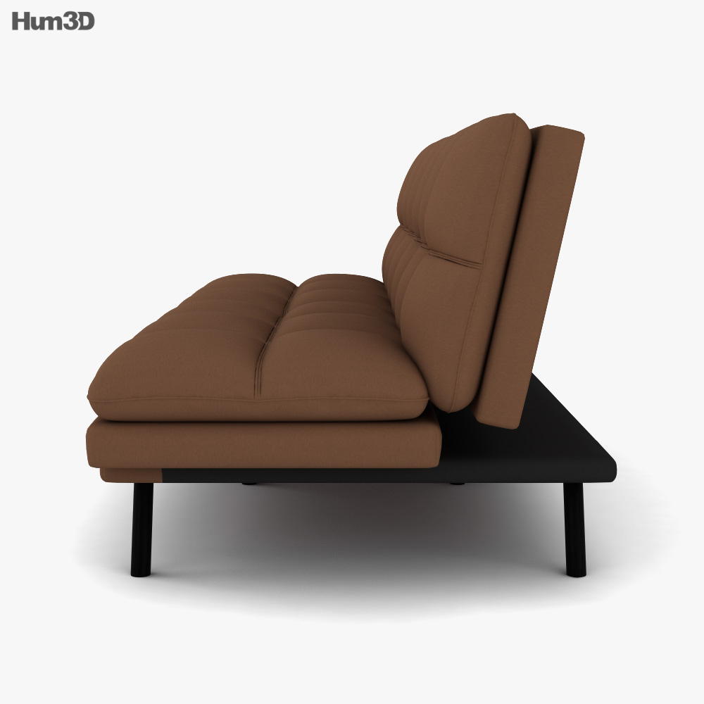 Mainstays Memory Foam Futon 3D model - Download in MAX, OBJ, FBX, C4D