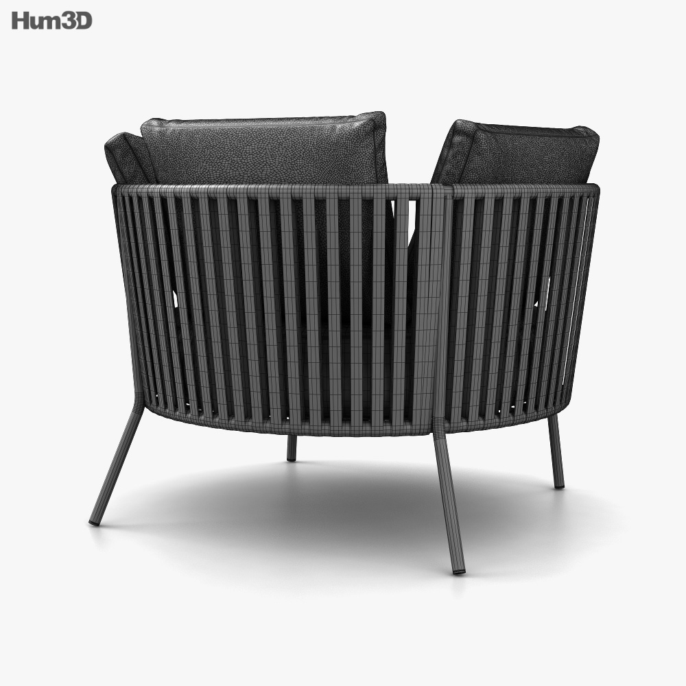 Maxi Lounge Daisy Armchair 3D model - Download in MAX, OBJ, FBX, C4D