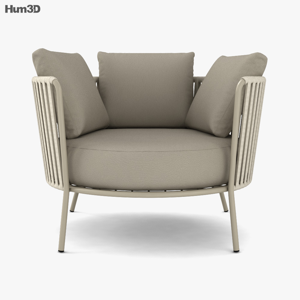 Maxi Lounge Daisy Armchair 3D model - Download in MAX, OBJ, FBX, C4D