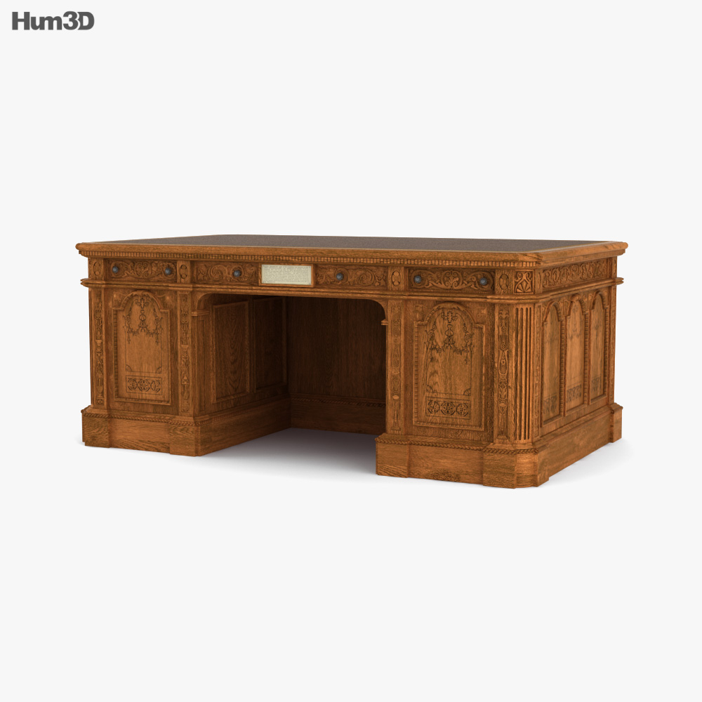Resolute desk 3D model - Download in MAX, OBJ, FBX, C4D