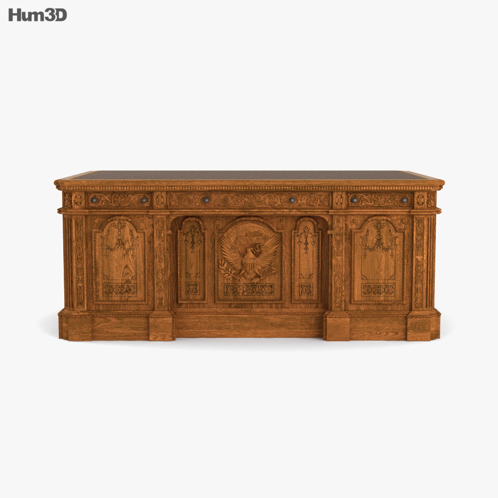 Resolute desk 3D model - Download in MAX, OBJ, FBX, C4D