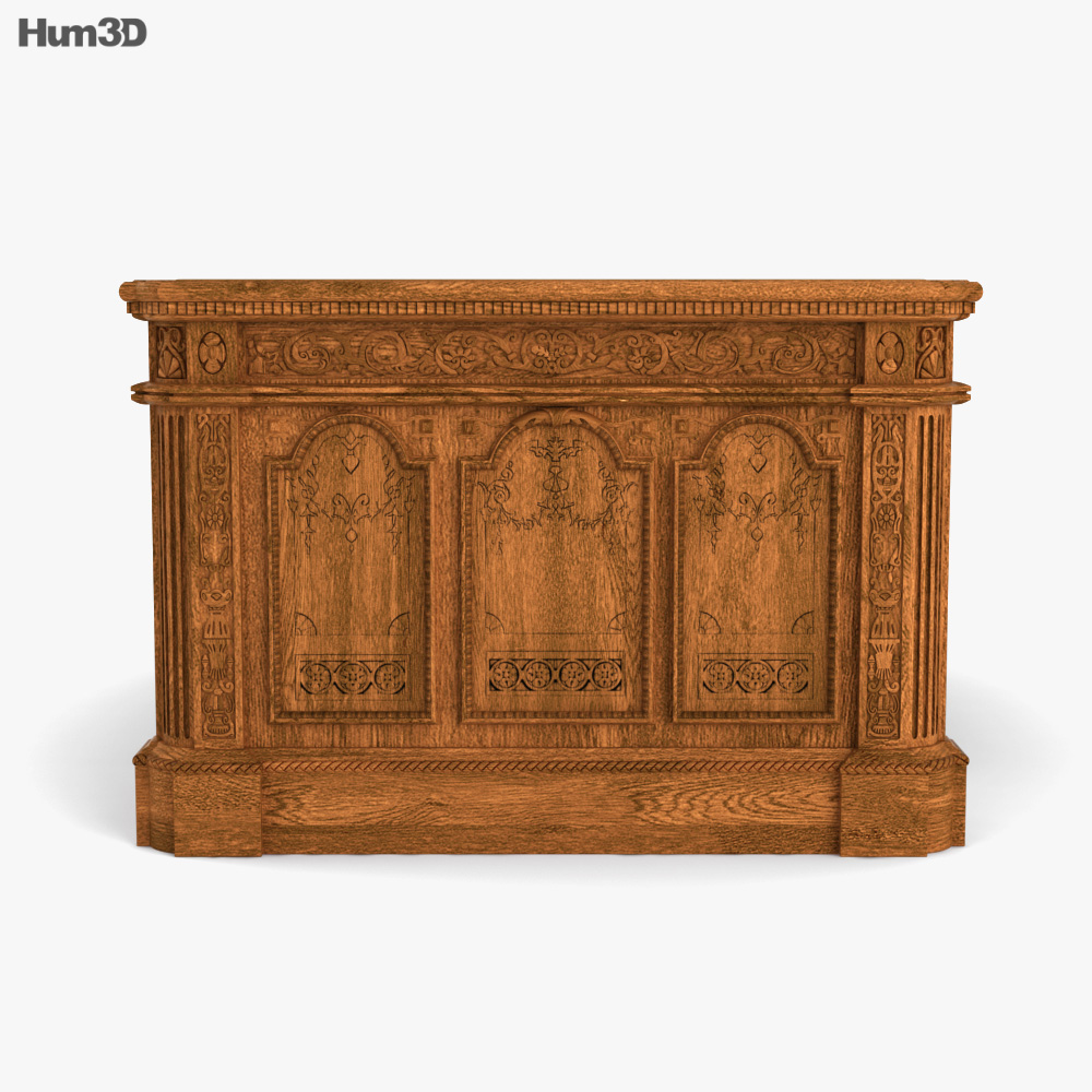 Resolute desk 3D model - Download in MAX, OBJ, FBX, C4D