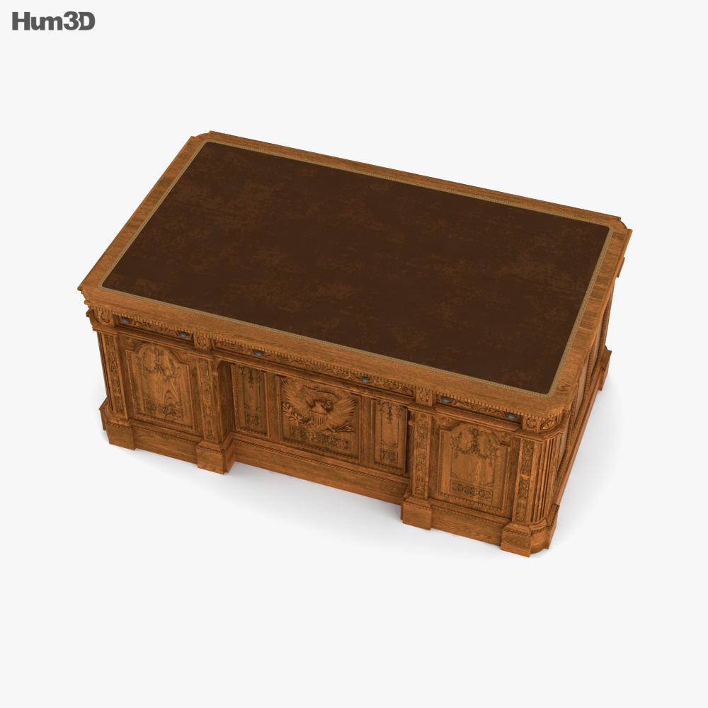 Resolute desk 3D model - Download in MAX, OBJ, FBX, C4D