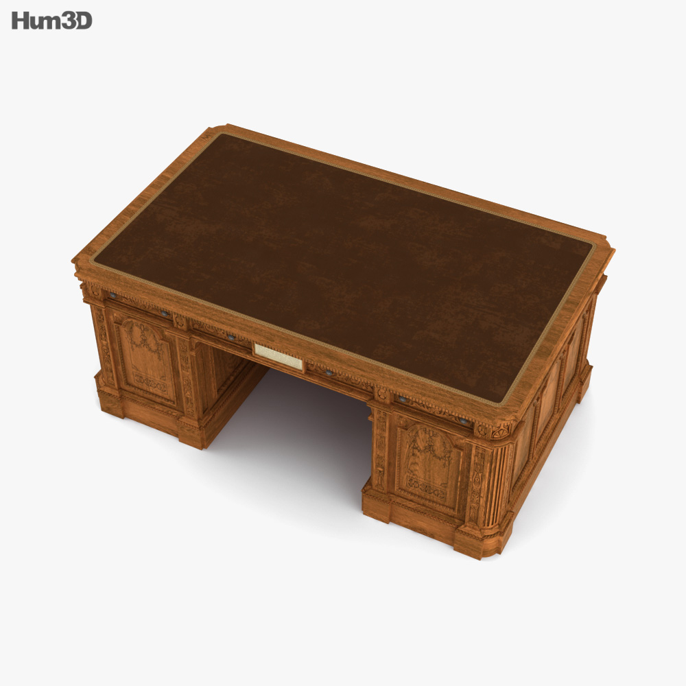 Resolute desk 3D model - Download in MAX, OBJ, FBX, C4D