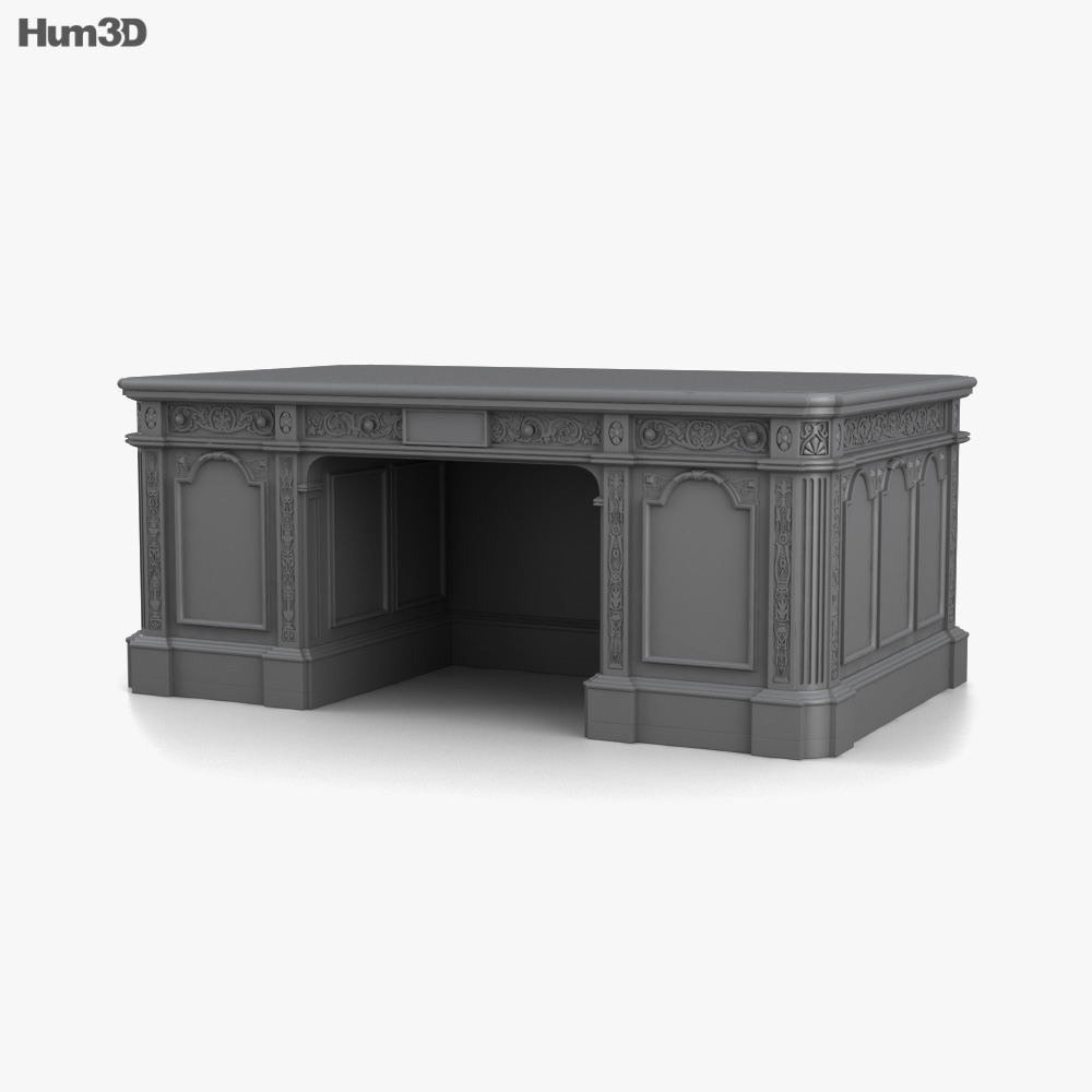 Resolute desk 3D model - Download in MAX, OBJ, FBX, C4D