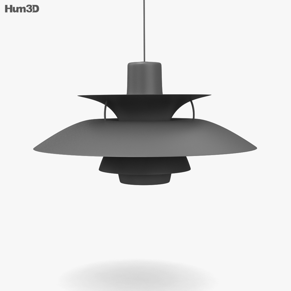 PH 5 Suspension Lamp 3D model - Download in MAX, OBJ, FBX, C4D