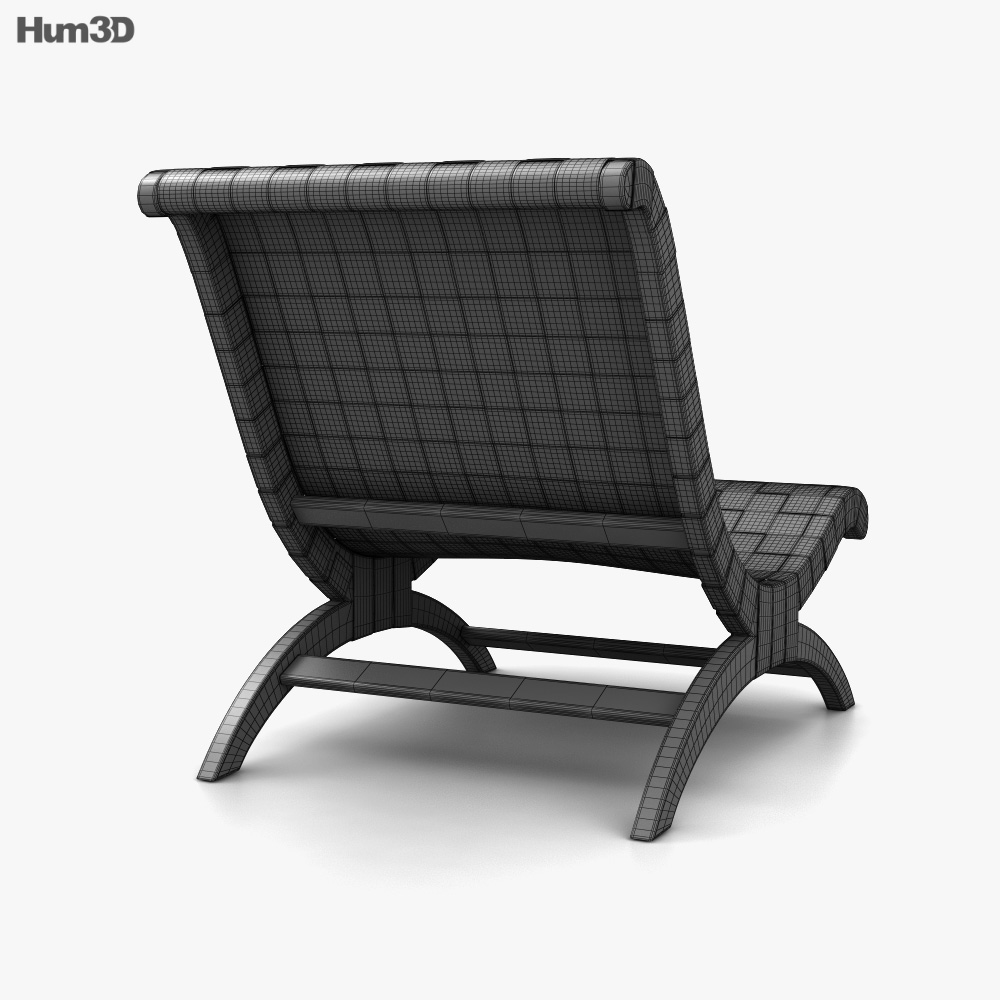 Butaque Chair 3D model - Download in MAX, OBJ, FBX, C4D