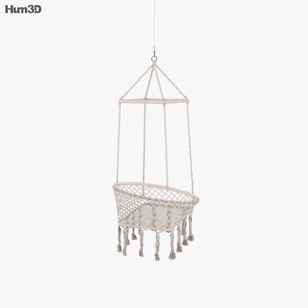 Macrame Hanging chair 3D model - Download in MAX, OBJ, FBX, C4D