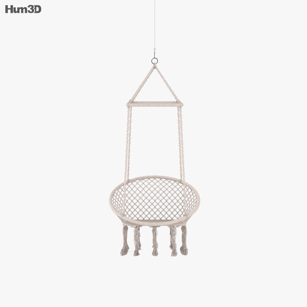 Macrame Hanging chair 3D model - Download in MAX, OBJ, FBX, C4D