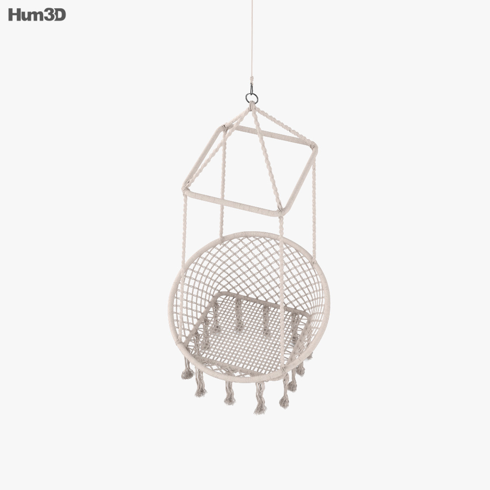 Macrame Hanging chair 3D model - Download in MAX, OBJ, FBX, C4D