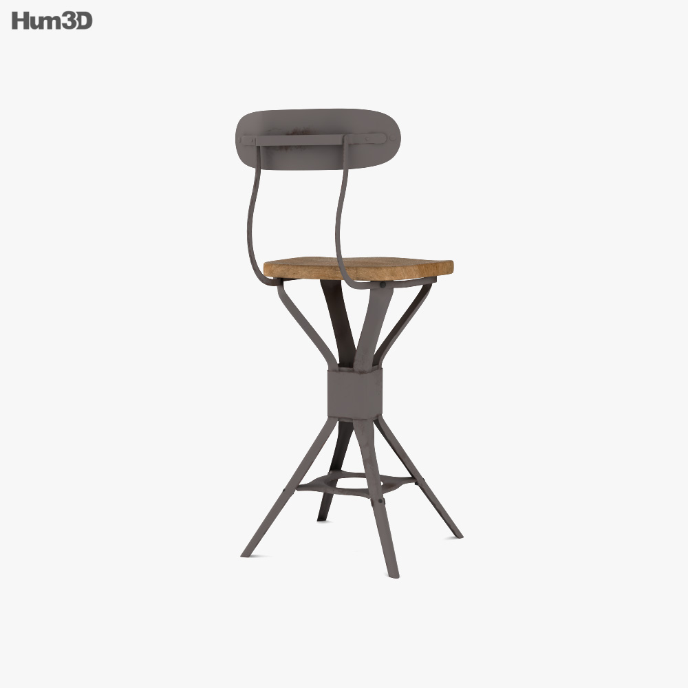 Evertaut Factory Chair 3D model - Download in MAX, OBJ, FBX, C4D