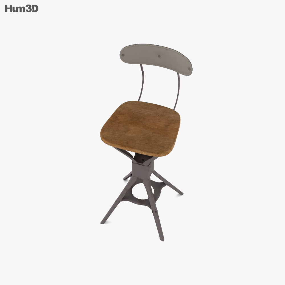 Evertaut Factory Chair 3D model - Download in MAX, OBJ, FBX, C4D
