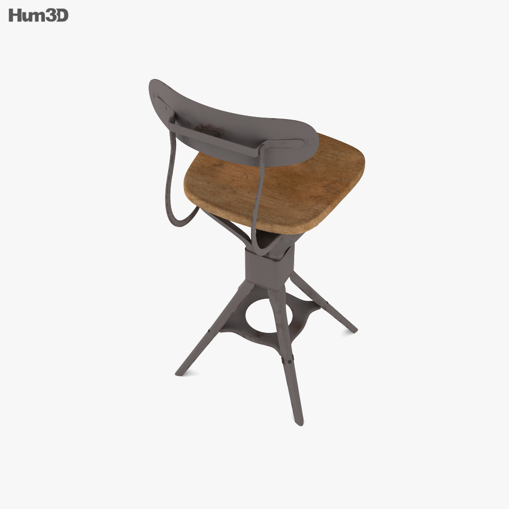 Evertaut Factory Chair 3D model - Download in MAX, OBJ, FBX, C4D