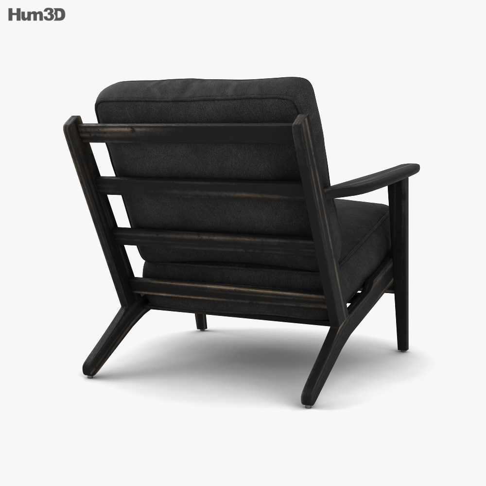 Brooks Leather Lounge chair 3D model - Download in MAX, OBJ, FBX, C4D