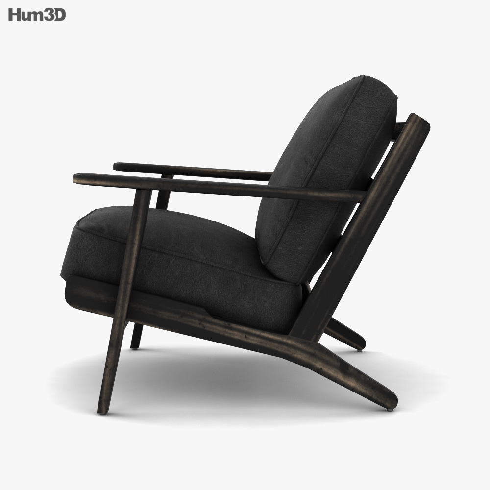 Brooks Leather Lounge chair 3D model - Download in MAX, OBJ, FBX, C4D