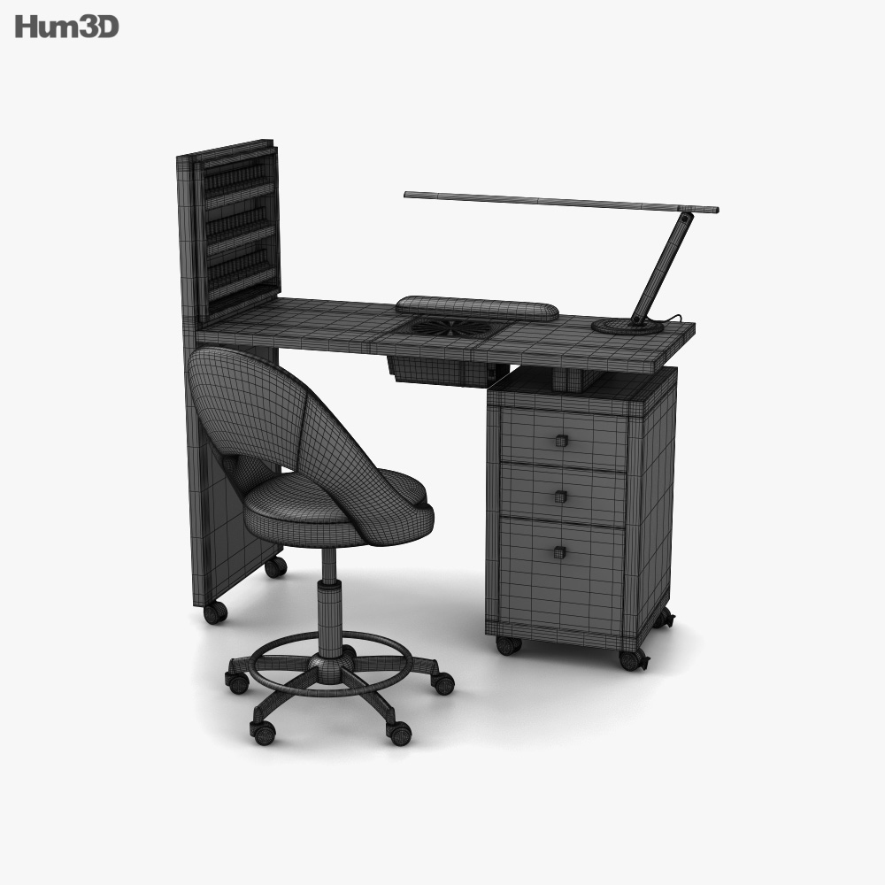 Manicure table 3D model - Download in MAX, OBJ, FBX, C4D