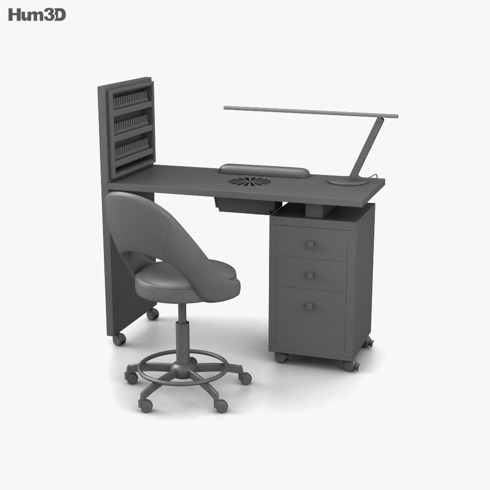 Manicure table 3D model - Download in MAX, OBJ, FBX, C4D