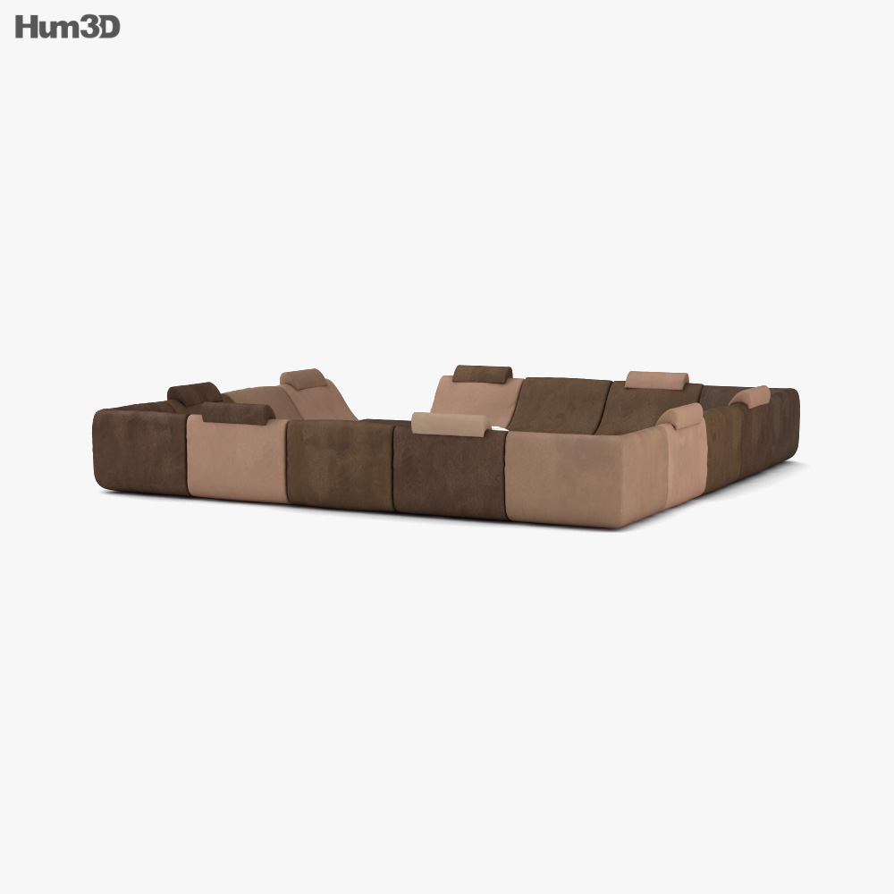 Luigi Colani Pool Sofa 3D model - Download in MAX, OBJ, FBX, C4D