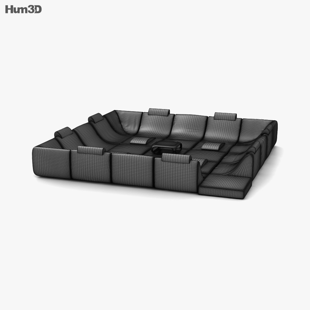Luigi Colani Pool Sofa 3D model - Download in MAX, OBJ, FBX, C4D