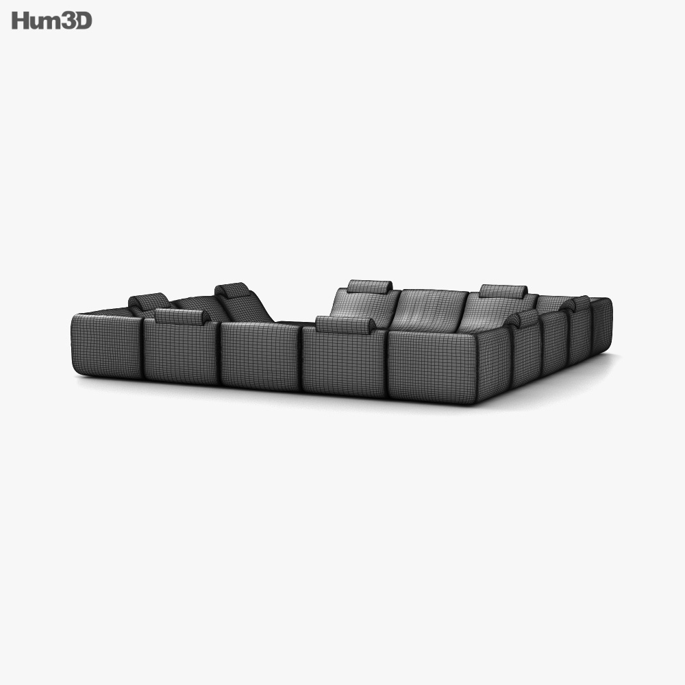 Luigi Colani Pool Sofa 3D model - Download in MAX, OBJ, FBX, C4D