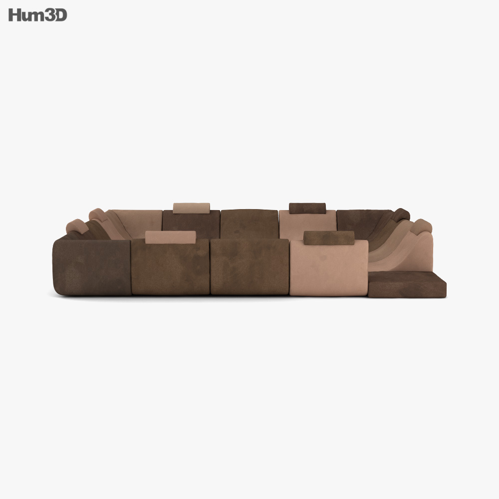 Luigi Colani Pool Sofa 3D model - Download in MAX, OBJ, FBX, C4D