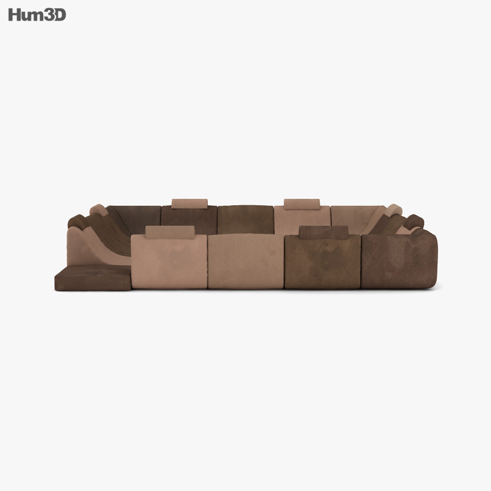 Luigi Colani Pool Sofa 3D model - Download in MAX, OBJ, FBX, C4D