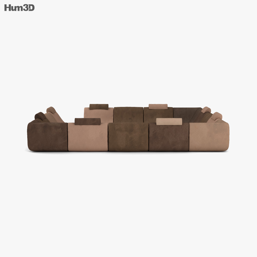 Luigi Colani Pool Sofa 3D model - Download in MAX, OBJ, FBX, C4D