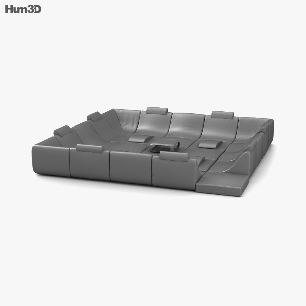 Luigi Colani Pool Sofa 3D model - Download in MAX, OBJ, FBX, C4D