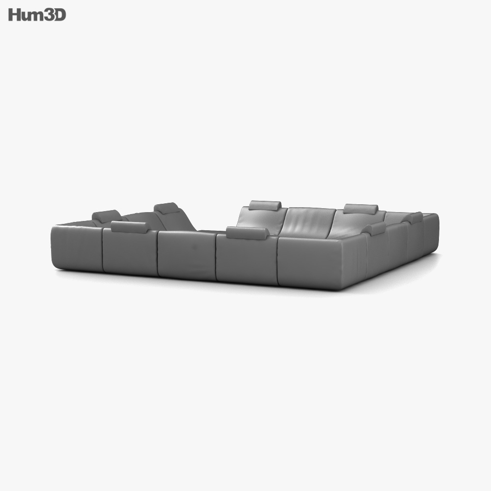 Luigi Colani Pool Sofa 3D model - Download in MAX, OBJ, FBX, C4D