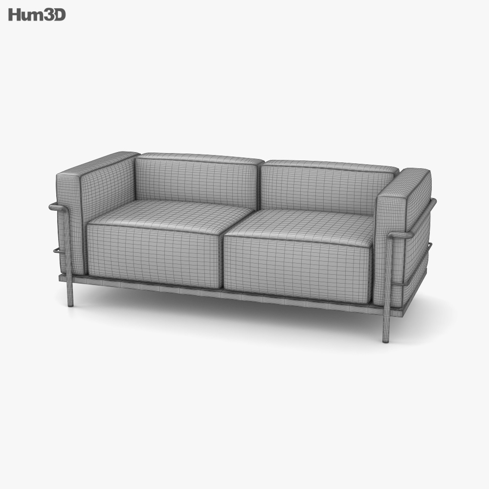 LC3 Sofa 3D model - Download in MAX, OBJ, FBX, C4D
