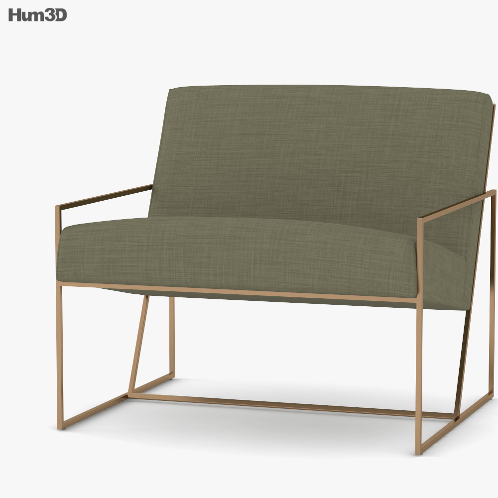 Thin Frame Lounge chair 3D model - Download in MAX, OBJ, FBX, C4D