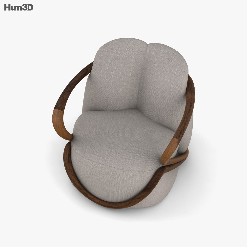 Giorgetti Hug Armchair 3D model - Download in MAX, OBJ, FBX, C4D