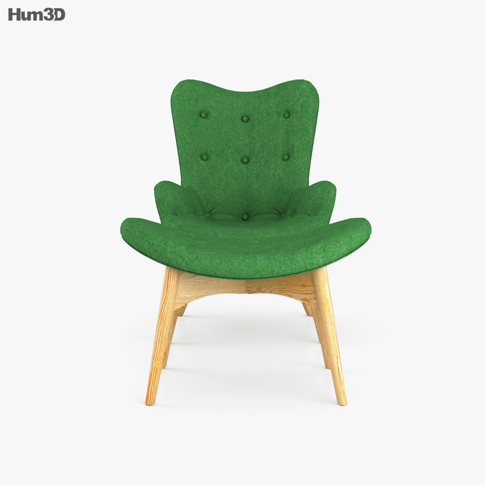 Grant Featherston R160 Contour Armchair 3D model - Download in MAX, OBJ ...
